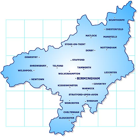 Area Map: Severn Trent Trust Fund : Severn Trent Trust Fund